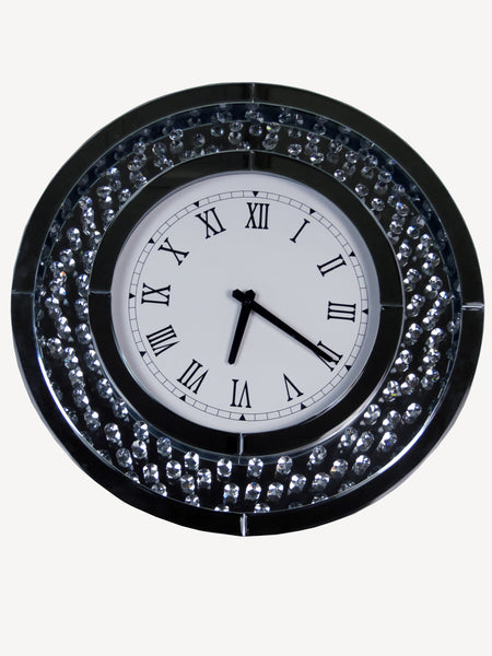 Crystal Decor Circular Floating Jewel Wall Clock – Comfortzone Home ...