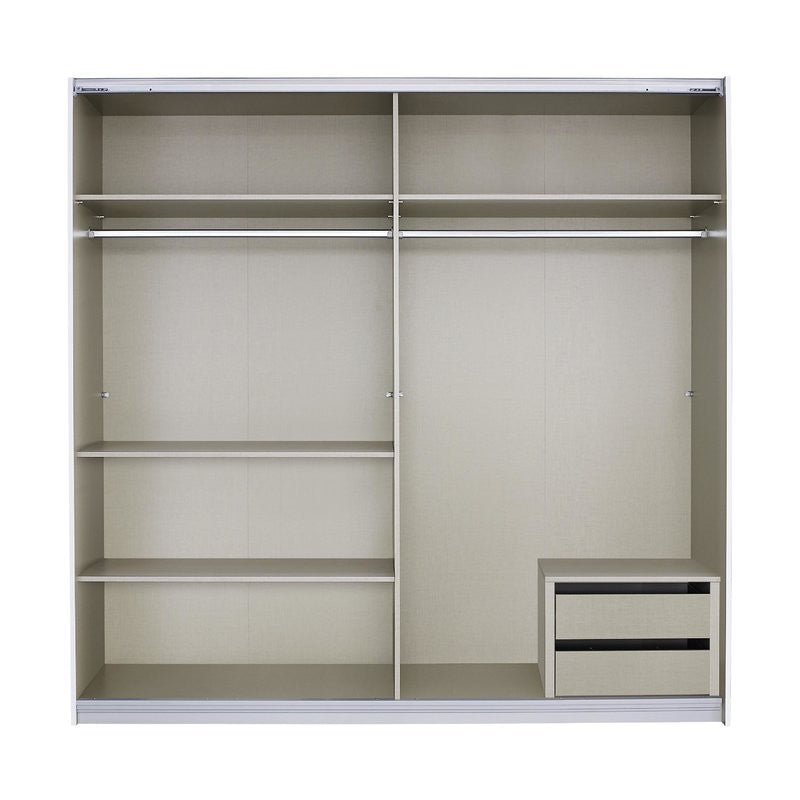 Borba Contrast Hinged Mirrored Door Wardrobe – Comfortzone Home Furnishers