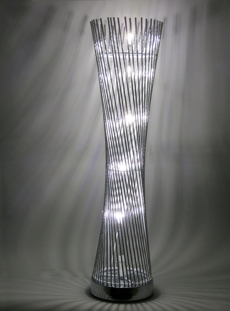 Diablo Silver Twisted Tower Wire LED Table Lamp – Comfortzone Home ...