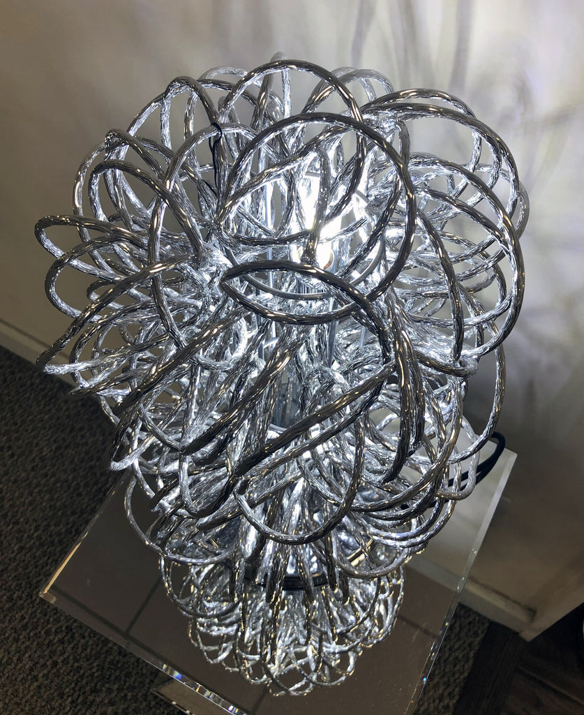 Silver Swirl Metal Wire LED Table Lamp – Comfortzone Home Furnishers