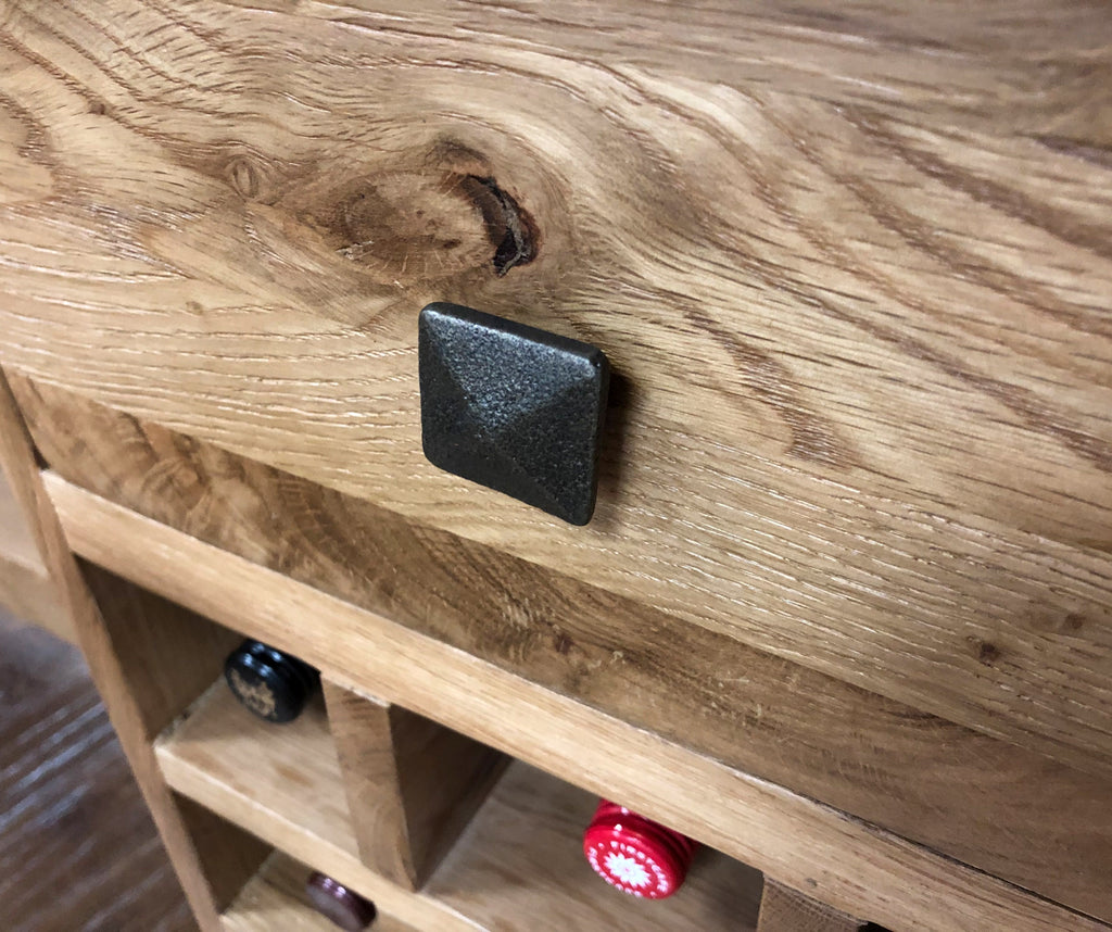 Reclaimed Oak Maxi Bar Table with Inbuilt Wine Rack & Storage ...